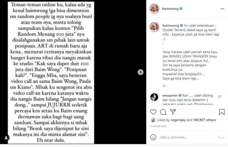 Baim Wong Ngamuk Videonya Dicatut Untuk Modus Penipuan Terbaru