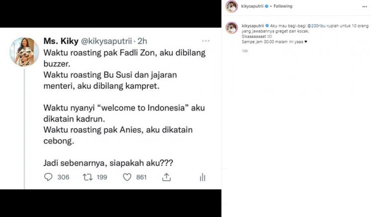 Dilema Roasting Pejabat, Kiky Saputri Dikata-katain: Jadi Siapakah Aku?