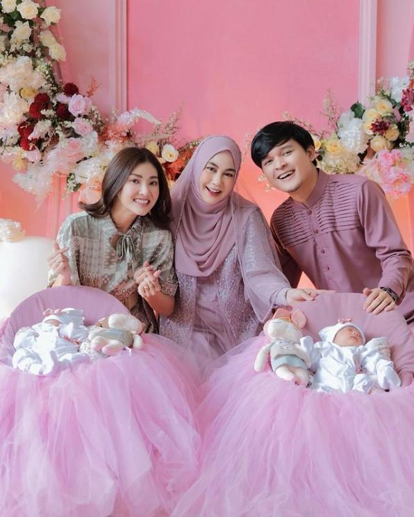 8 Momen Akikah Anak Kembar Anisa Rahma, Jadi Momen Reunian Cherrybelle